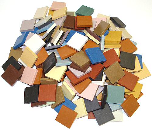 Glasmosaik & Bastelmosaik - Steinzeug 20x20mm - Mischung "Multi Colori"